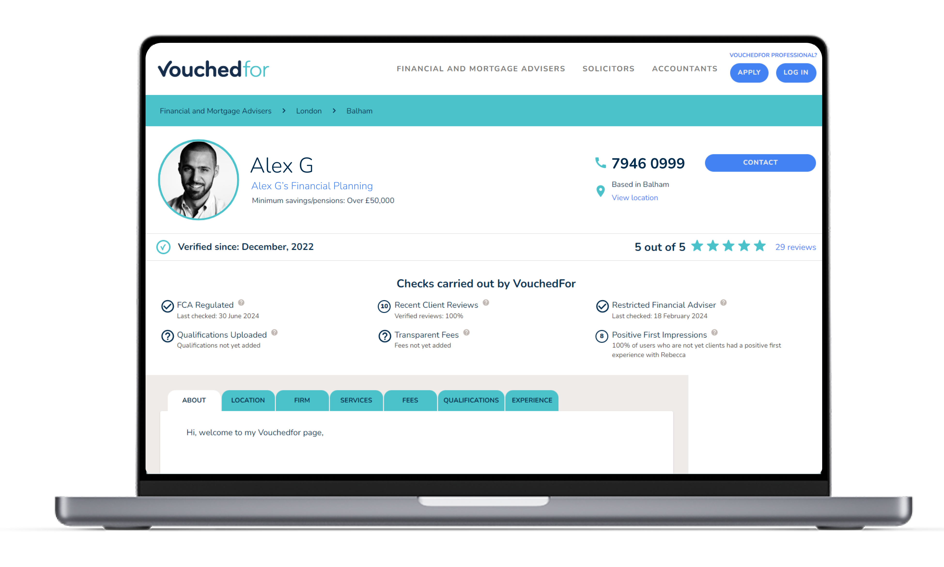 Plannr VouchedFor Integration - VouchedFor